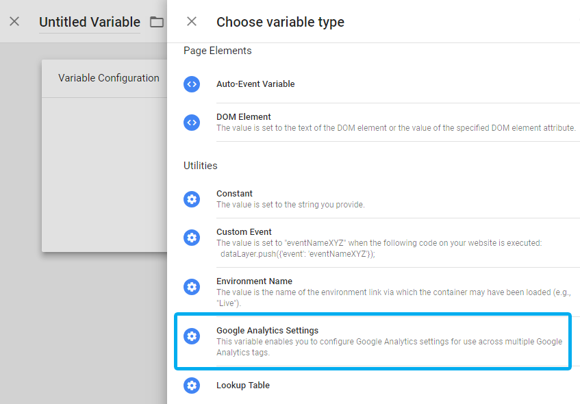 Google Analytics Settings Variable in Google Tag Manager - Analytics Mania