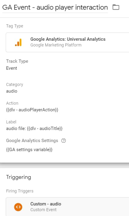 How to Track HTML5 Audio Player with Google Tag Manager and GA