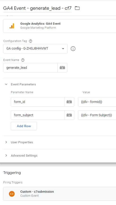 Contact Form 7 Event Tracking with Google Tag Manager and GA4