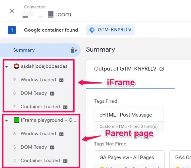 How to Debug iFrame with Google Tag Manager Preview Mode