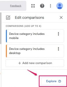 Google Analytics 4 Comparisons - How to use them? - Analytics Mania