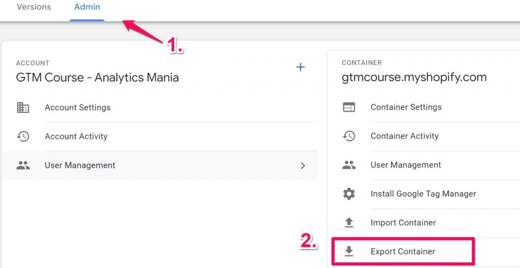 How to copy Google Tag Manager tags between containers? - Analytics Mania