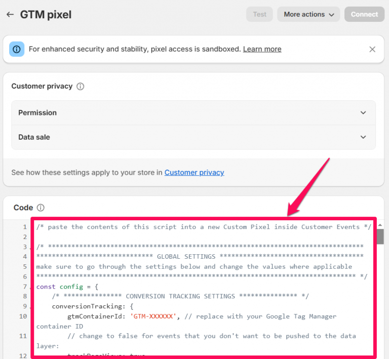 Install Google Tag Manager and GA4 on Shopify (Custom Pixel)